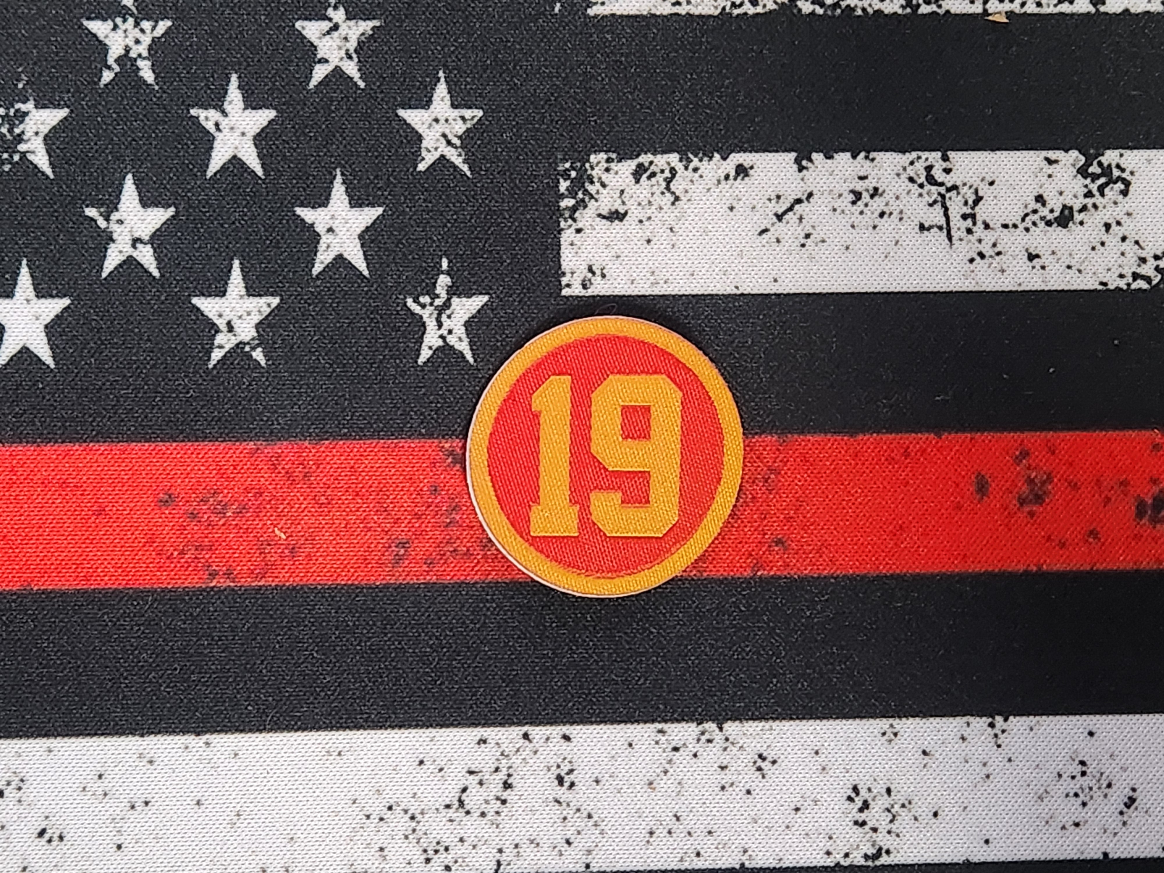"19" Round 1" Patch Sticker – Prescott Firefighter's Charities