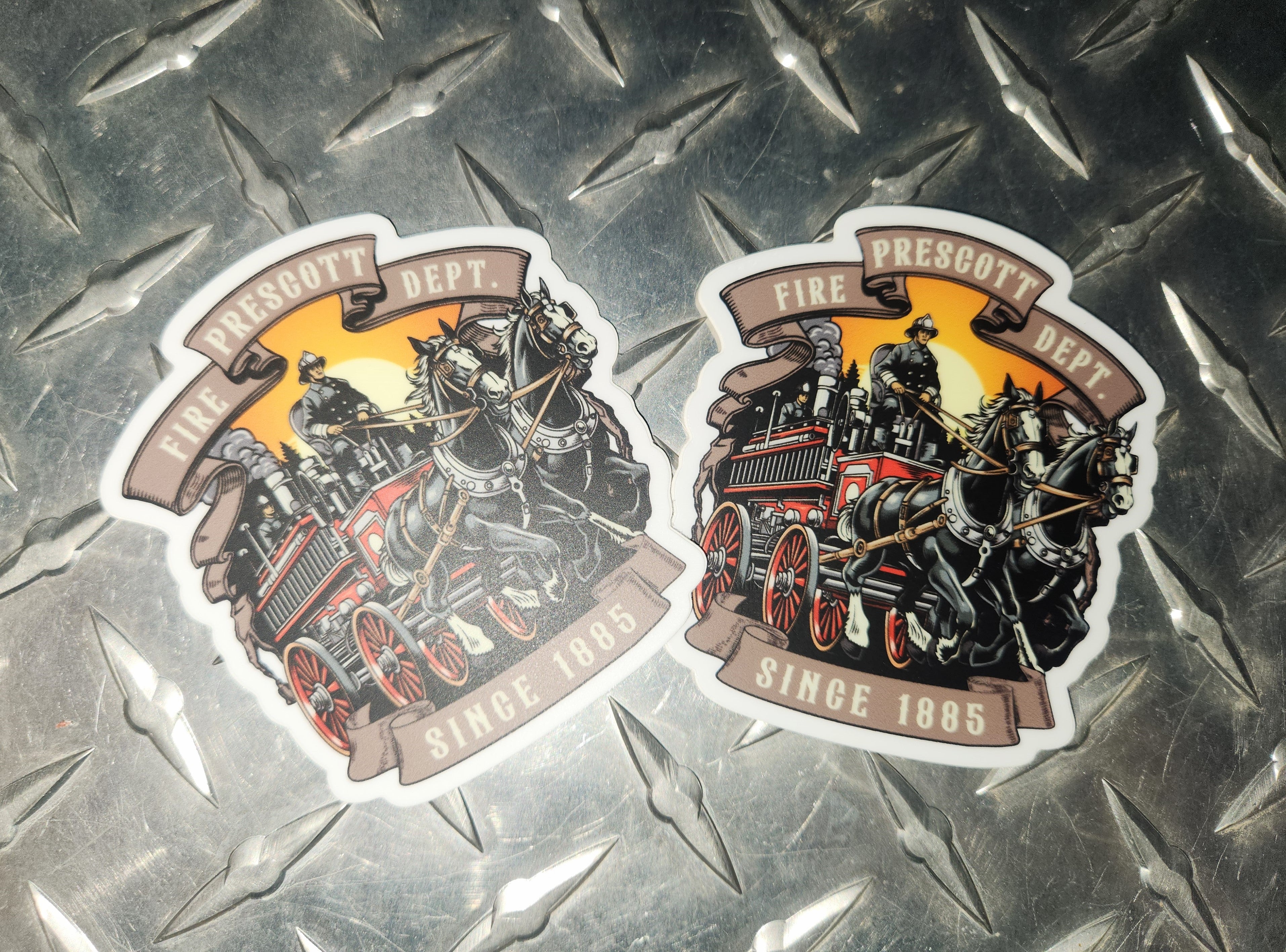 Prescott Fire 1885 Logo 3" Sticker – Prescott Firefighter's Charities